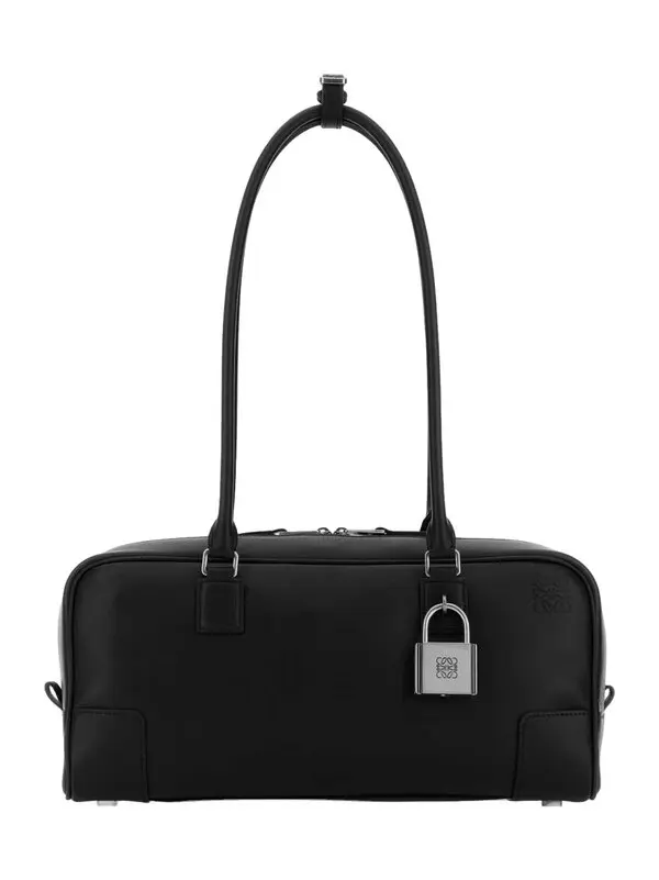 Loewe Amazona Leather Shoulder Bag - Black