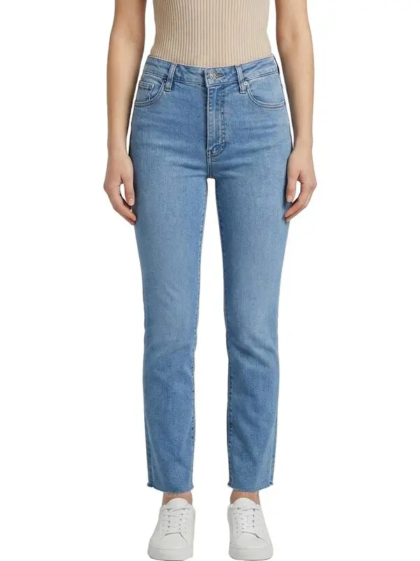 FRAME Cropped Fit Denim Jeans - Blue