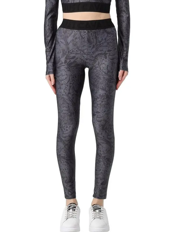 Just Cavalli Printed Slim Fit Leggings - Grey
