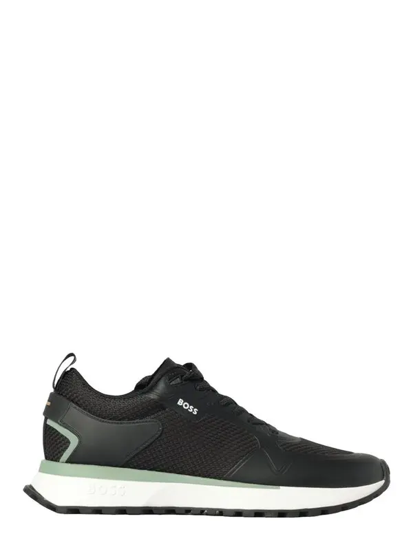 BOSS Mesh And Synthetic Sneakers - Black