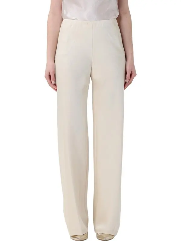 Vince High Waisted Wide Leg Trousers - Yellow Cream