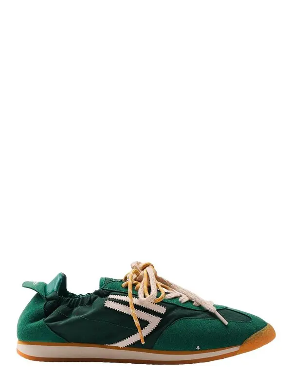 PURAAI Panther Vegan Leather And Nylon Sneakers - Green