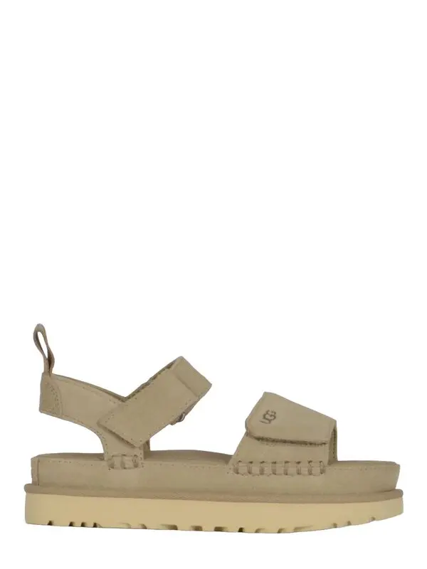 UGG Goldenstar Suede Platform Sandals - Sand