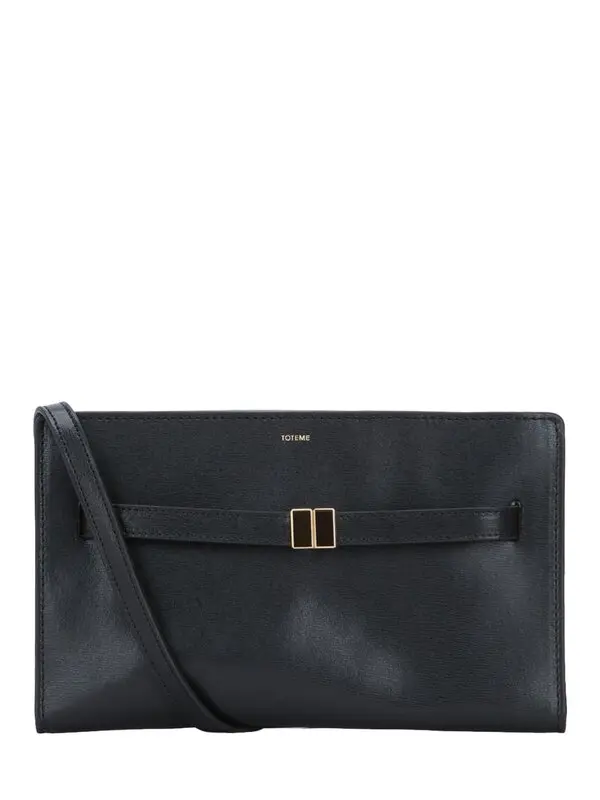 TOTEME Leather Mini Crossbody Bag - Black