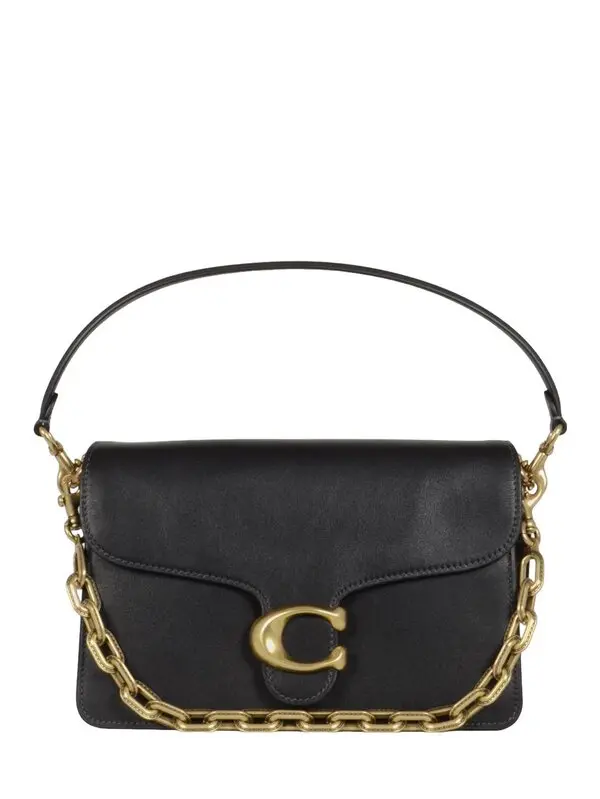 COACH Tabby Leather Shoulder Bag - Black