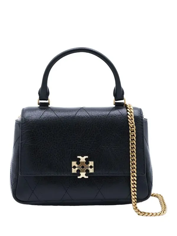 Tory Burch Quilted Leather Handbag - Black