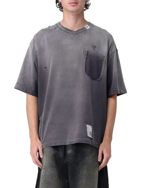 Mihara Yasuhiro Oversized Cotton T-shirt With Applied Logo - Black