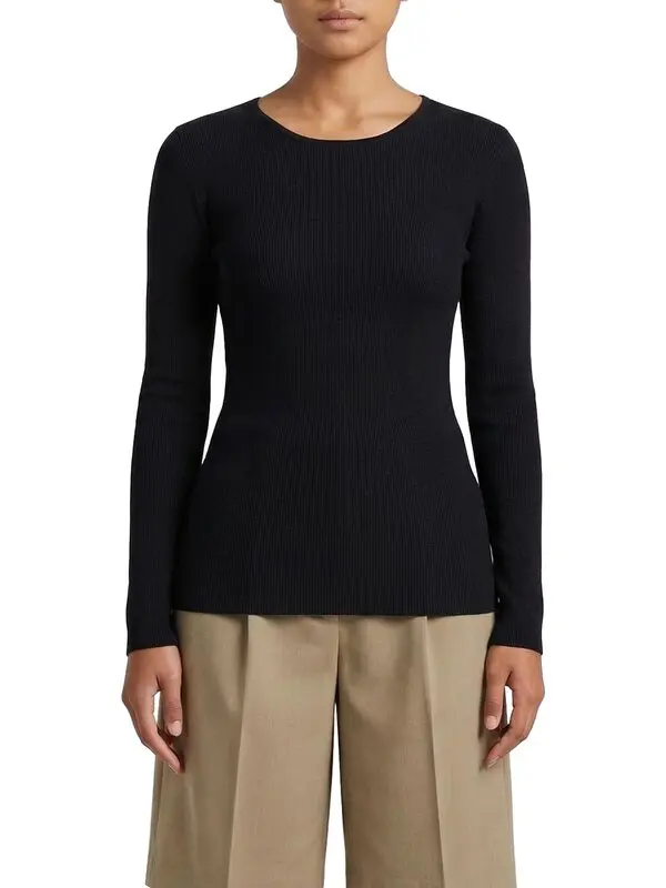 TOTEME Merino Wool Sweater - Black
