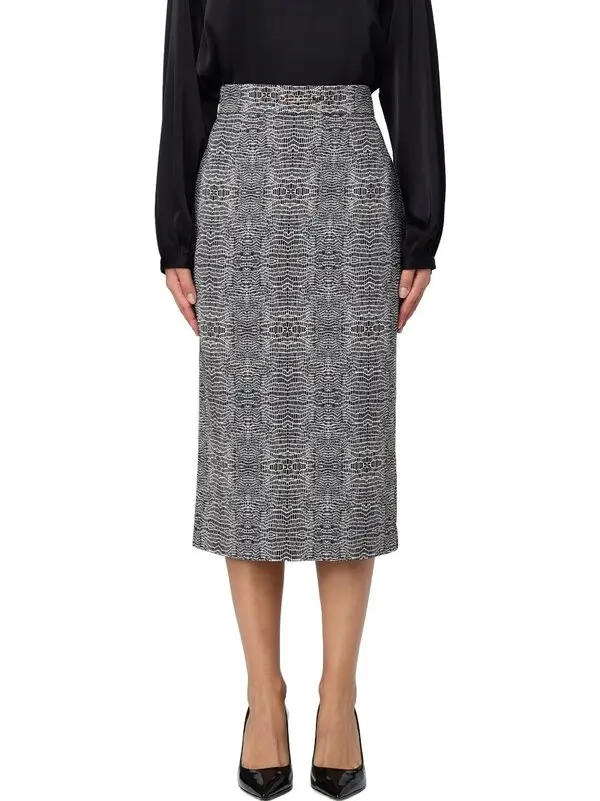 Elisabetta Franchi Printed Pencil Skirt - Black