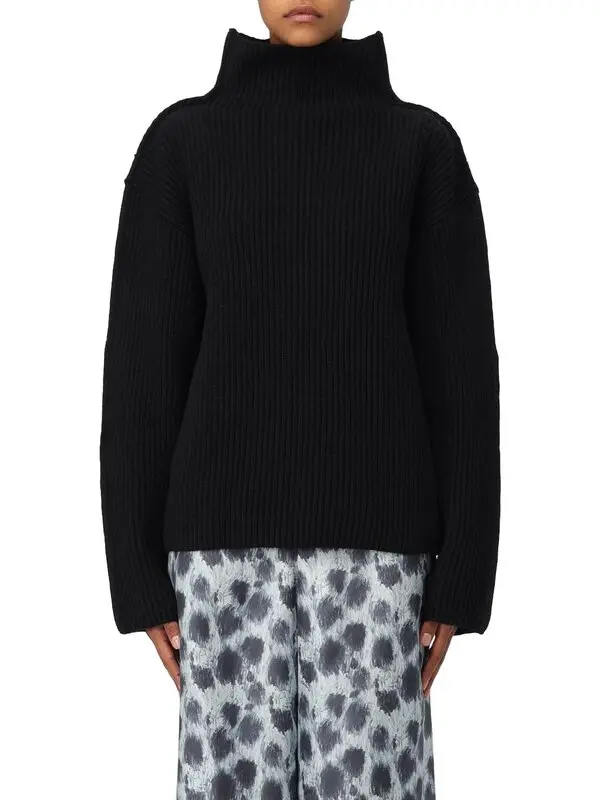 Marni High Neck Ribbed Jumper - Black