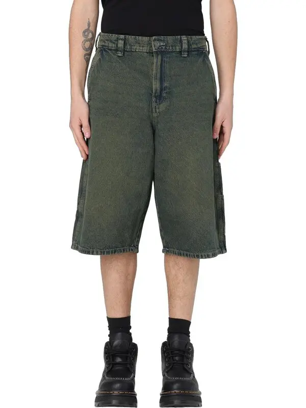 Dickies Contrast Stitch Relaxed Fit Shorts - Green