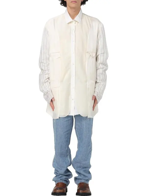 MAISON MARGIELA Patchwork Shirt Jacket - Beige