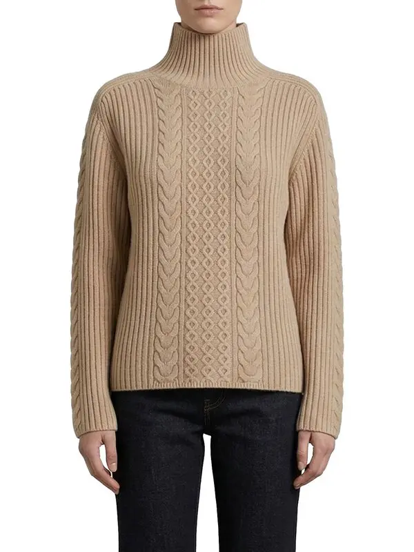 Max Mara Wool And Cashmere Turtleneck Jumper - White