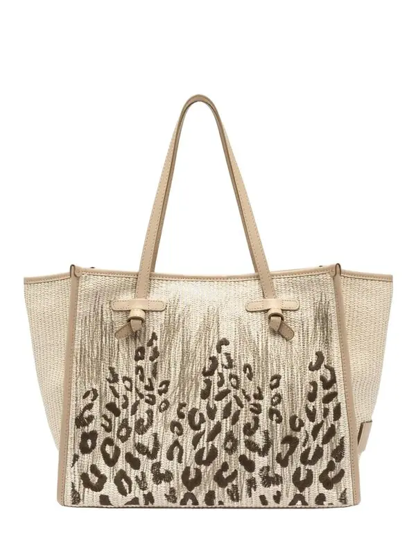 GIANNI CHIARINI Printed Tote Bag - Sand