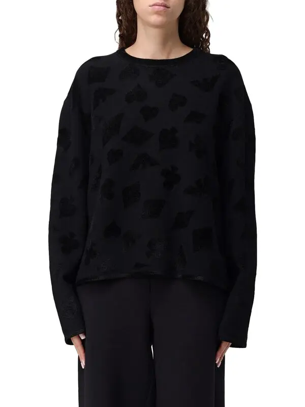 Emporio Armani Card Suit Print Pullover - Black