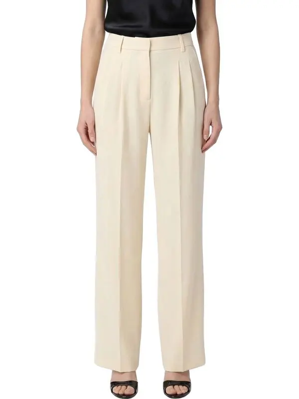 Andamane Nathalie Satin Palazzo Trousers - Milk
