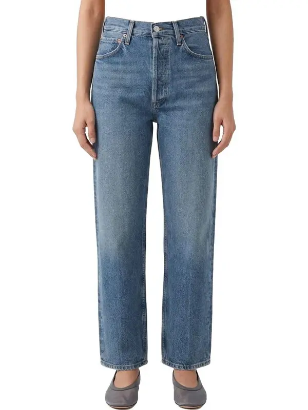 AGOLDE Regenerated Cotton Straight Leg Jeans - Denim