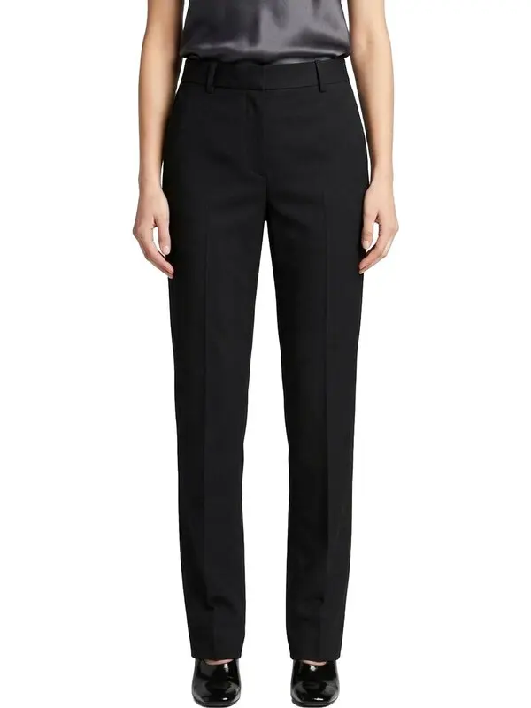 TOTEME Wool Blend Tailored Trousers - Black