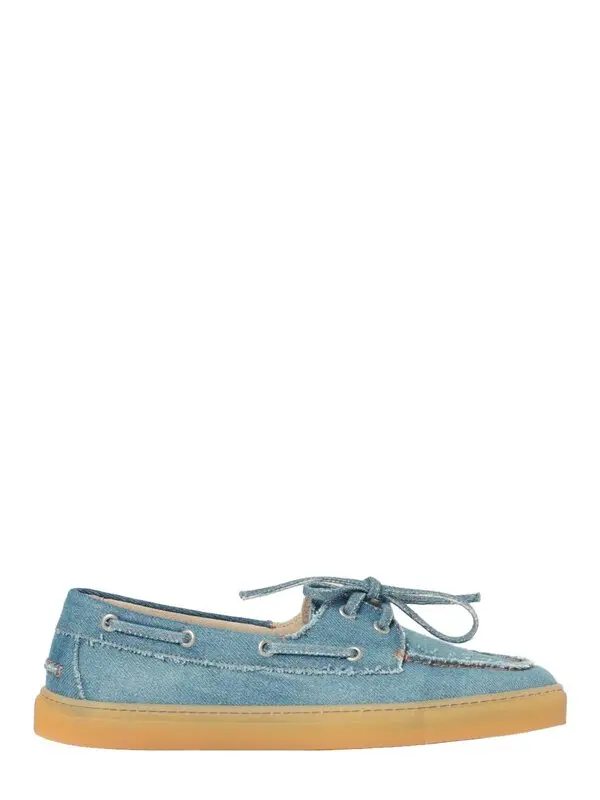 PAIA COPENHAGEN Cotton Denim Boat Shoes - Blue