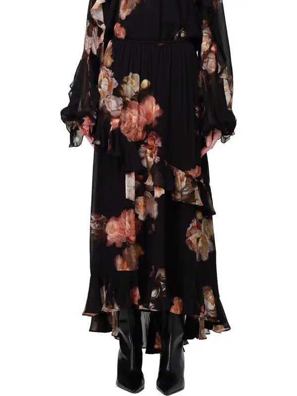 Zimmermann Floral Ruffled Maxi Skirt - Multicolor