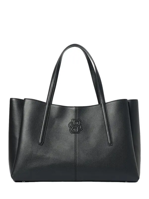BOSS Grained Faux Leather Bag - Black