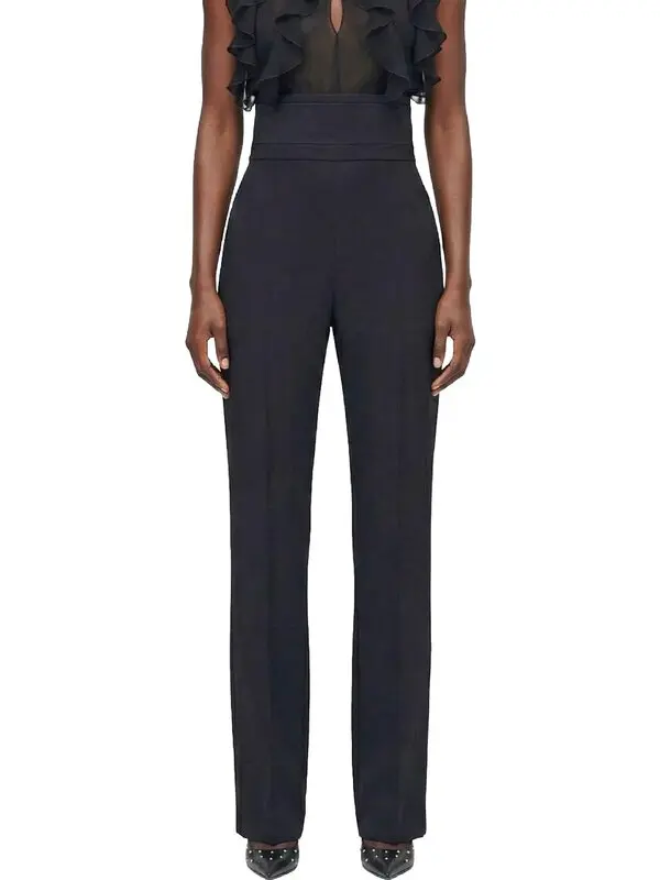 Alexander McQueen Tailored High Waisted Trousers - Black
