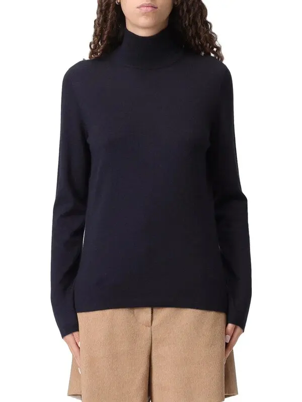Max Mara High Neck Jumper - Blue