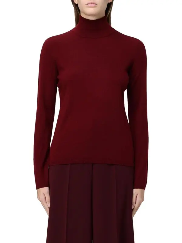 Max Mara High Neck Jumper - Red