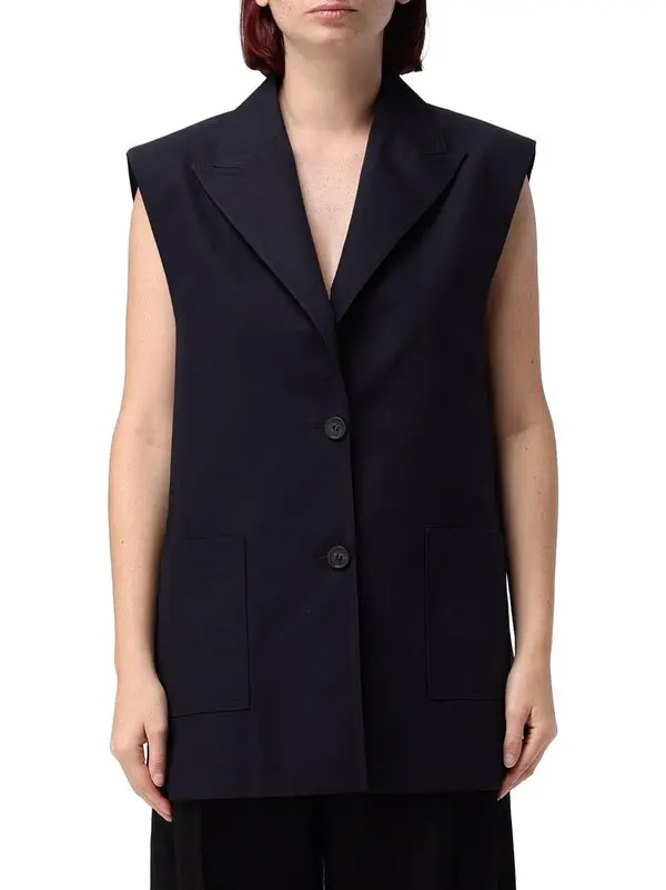 GOLDEN GOOSE Sleeveless Tailored Waistcoat - Blue
