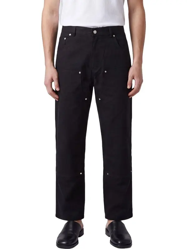 CARRER Knee-length Cotton Shorts With Belt Loops - Black