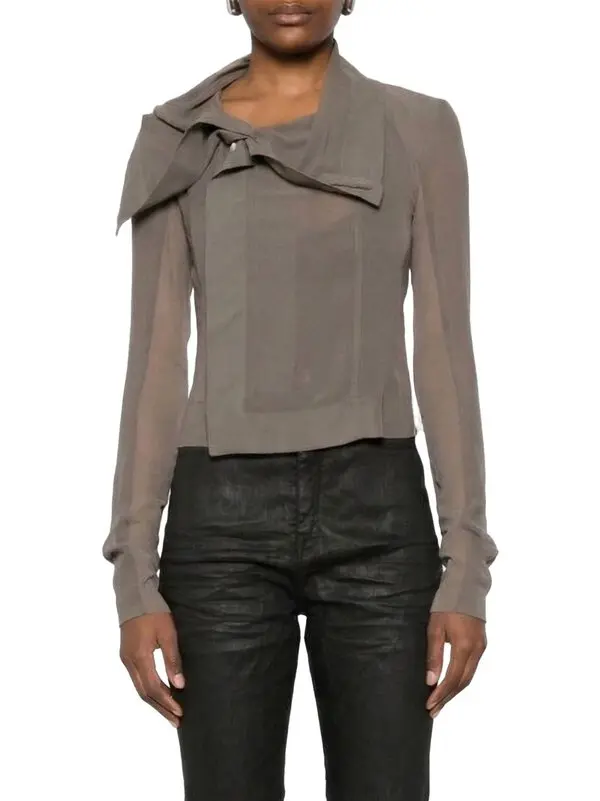 Rick Owens Stretch Jersey Biker Jacket - Grey