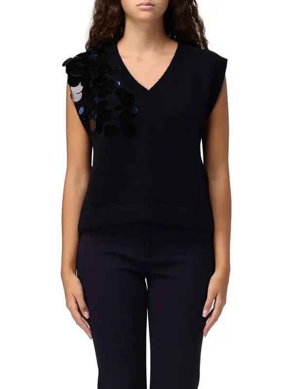 Liviana Conti Sequined Vest - Blue