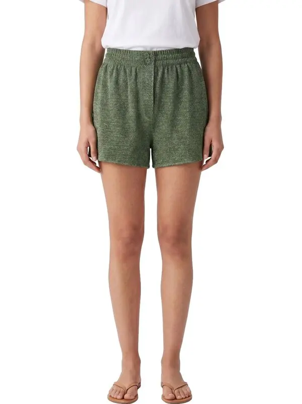 Oseree Metallic Shorts - Green