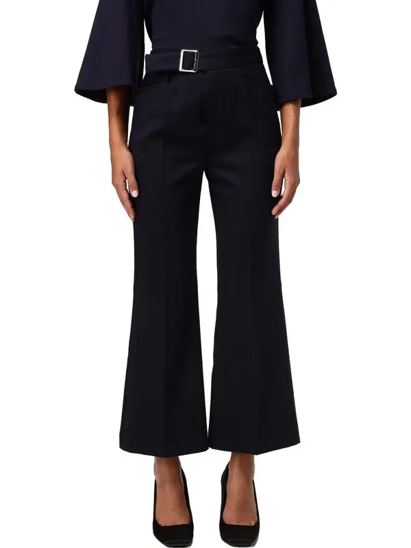 Liviana Conti Tailored Flare Trousers - Blue