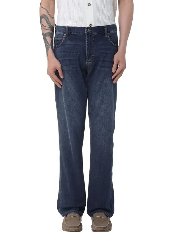 Emporio Armani Stretch Denim Straight Jeans - Navy