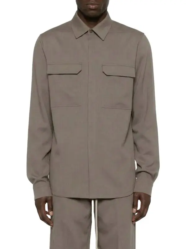 Rick Owens Wool Shirt - Grey