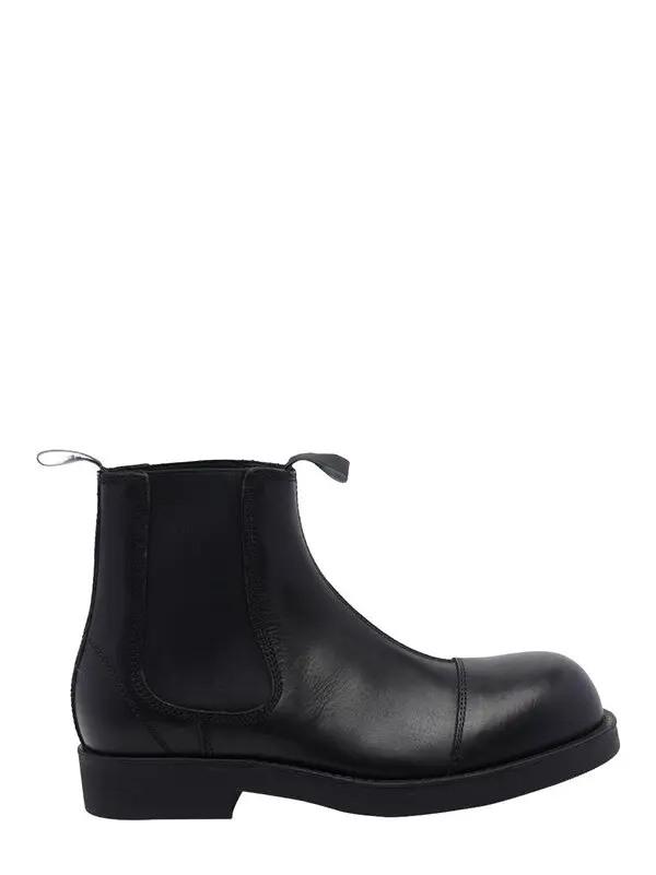 MAISON MARGIELA Calfskin Leather Chelsea Ankle Boots - Black