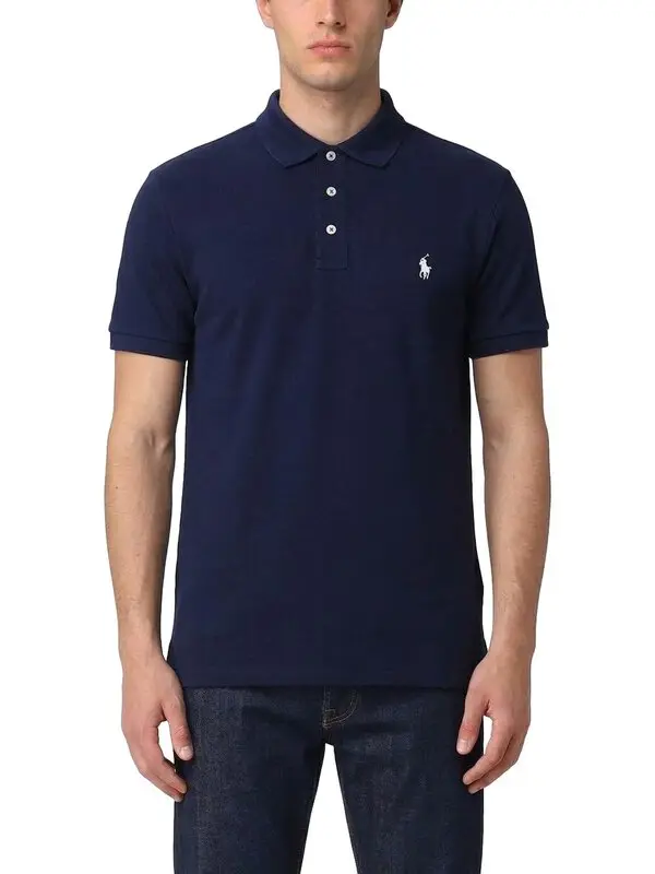 Polo Ralph Lauren Cotton Polo Shirt With Logo - Navy