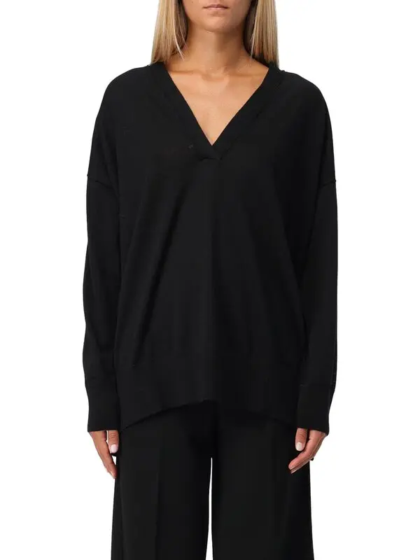 Liviana Conti V-neck Jumper - Black