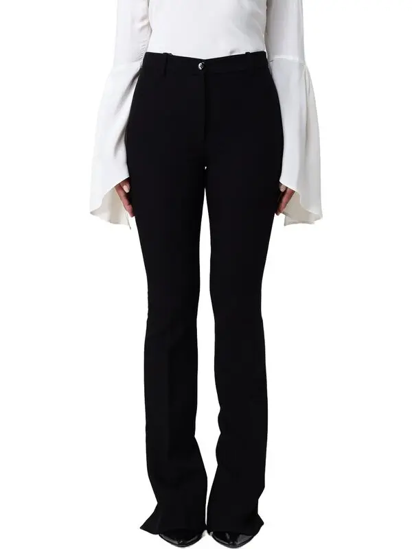 Pinko Tailored Trousers With Slit Detail - Black