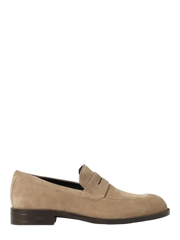 BOSS Tayil Suede Loafers - Beige