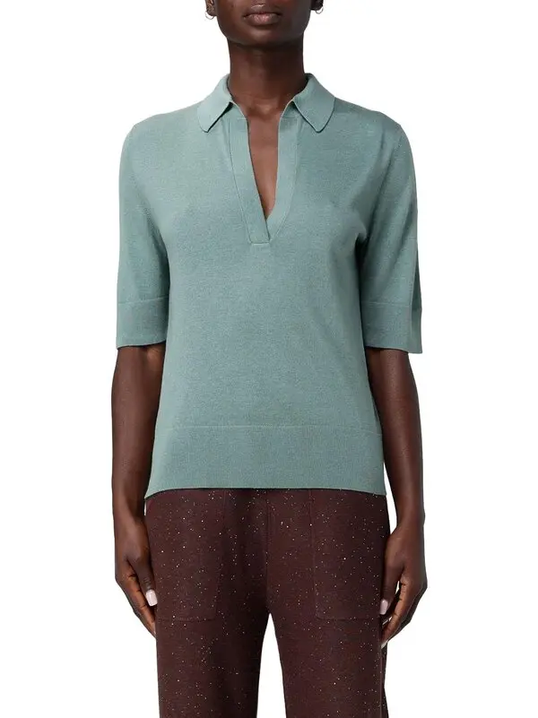 KANGRA Silk And Cashmere Knit Polo Shirt - Mint