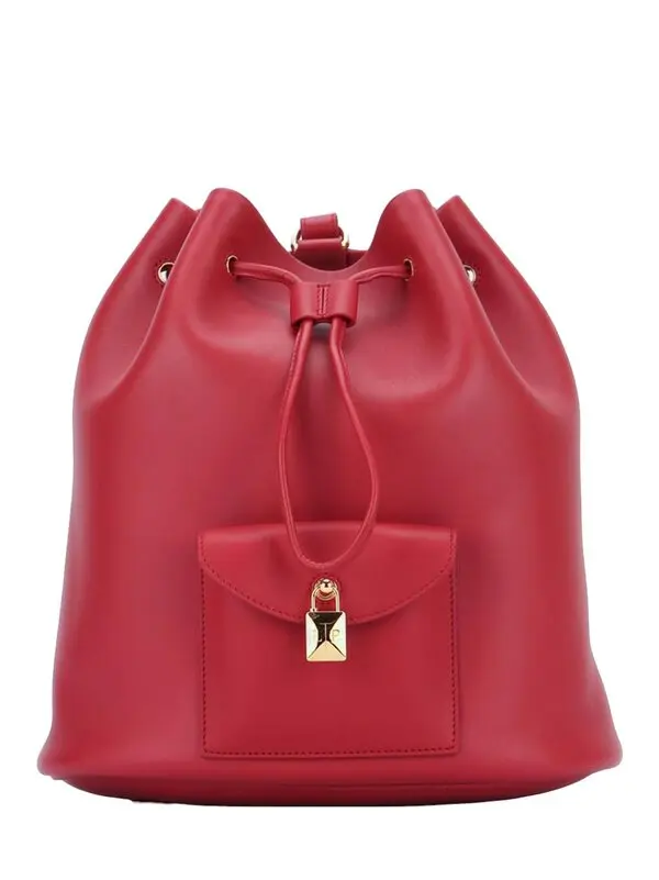 Loro Piana Leather Backpack - Red