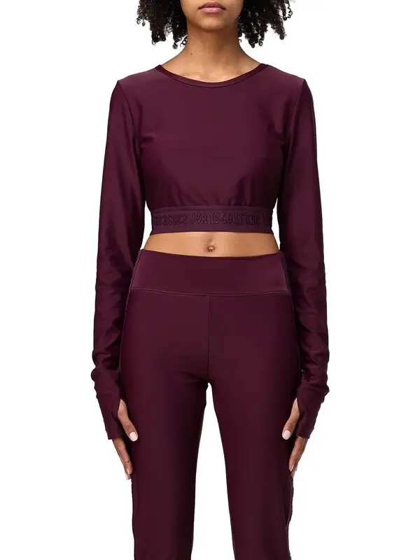 Versace Long-sleeve Cropped Top - Violet
