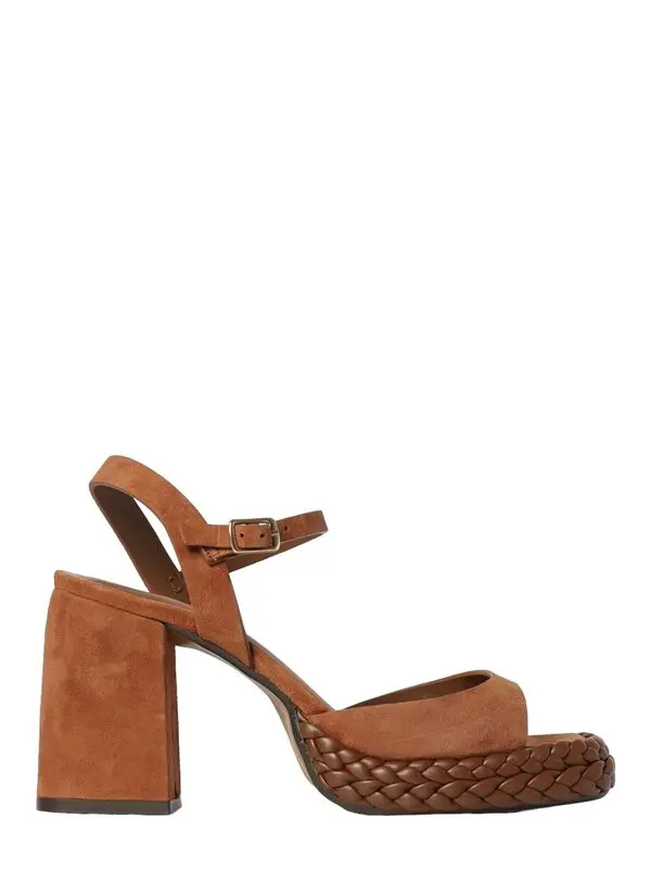 CastaÑer Suede High-heeled Sandals - Brown