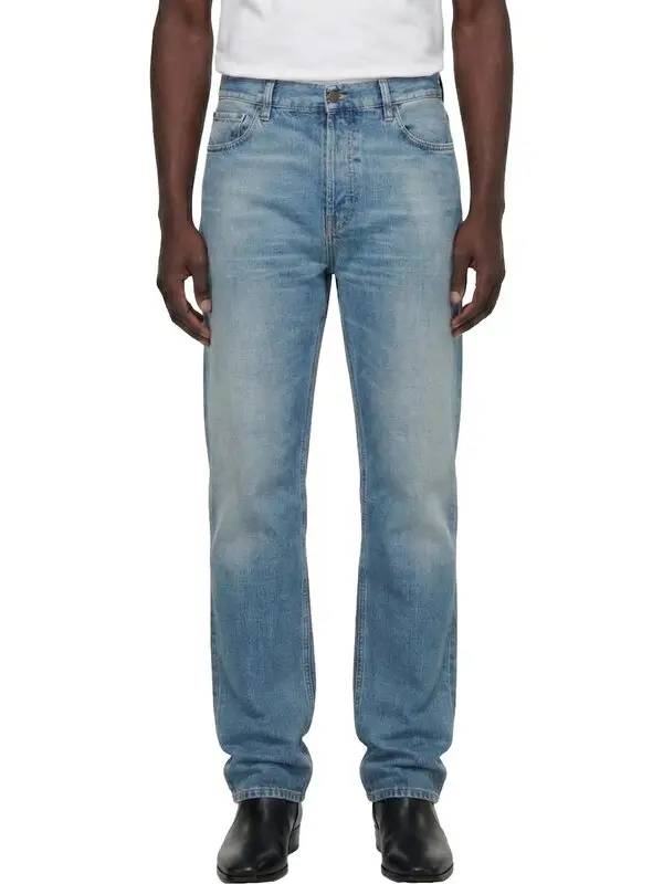HAIKURE Bleached Denim 5-pocket Jeans - Blue