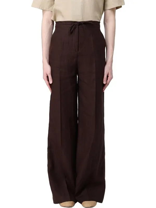 COLMAR Linen Palazzo Trousers - Dark