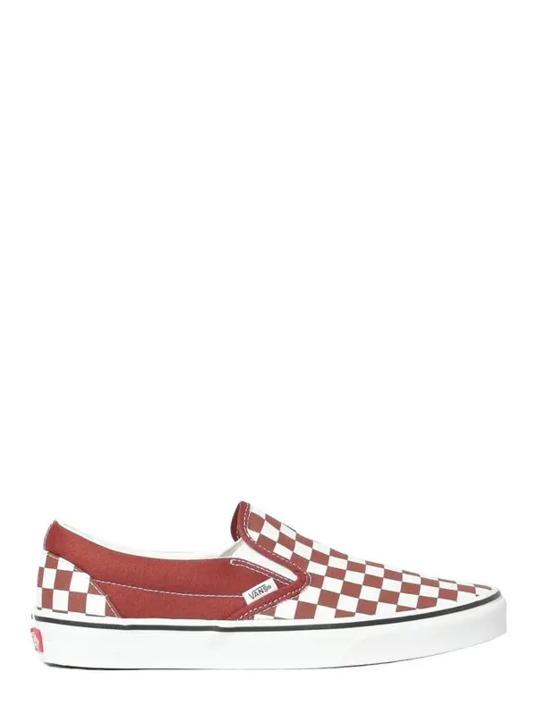 VANS Classic Slip-on Cotton Sneakers With Checkered Print - Brown