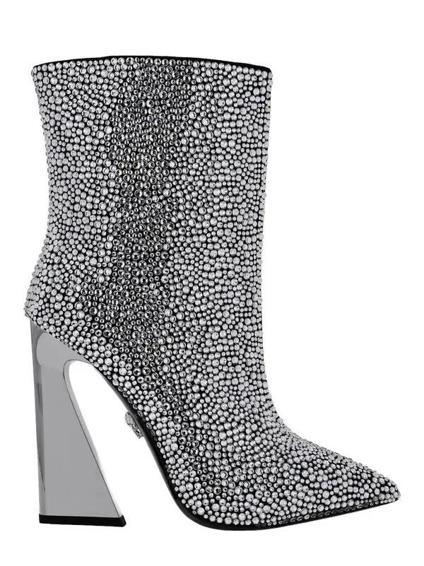 Philipp Plein Embellished Swarovski Crystal Ankle Boots - Black