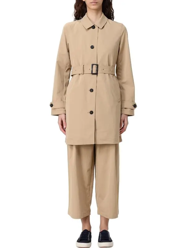 SAVE THE DUCK Trench Coat With Belt Detail - Beige